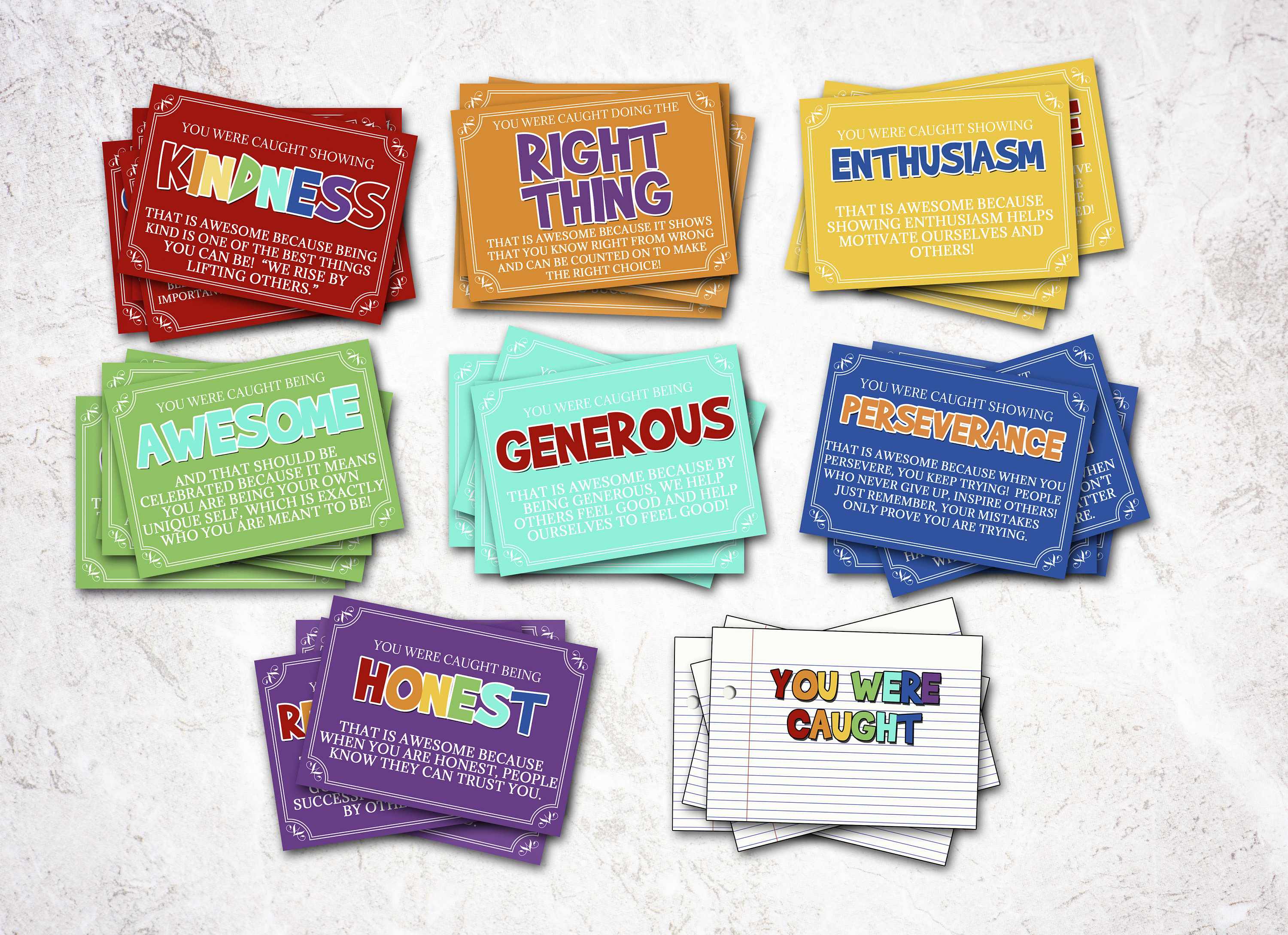 You Were Caught Cards Student Kindness Cards From Teachers - Etsy Canada