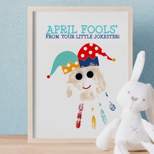 April Fools Day Craft, DIY Toddler Handprint Art, Homeschool Activity ...