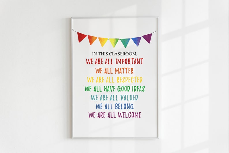 Inclusive Classroom Decor Student Welcome Sign Printable - Etsy