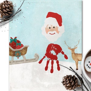 DIY Christmas Craft for Kids, Handprint Printable, Children Christmas ...