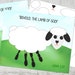 Easter Handprint Craft, Printable Lamb of God Passover Card, Religious ...