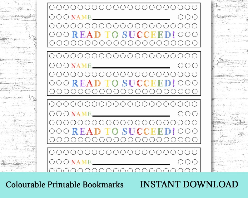Printable Bookmarks Gift From Teacher Reading Checklist - Etsy