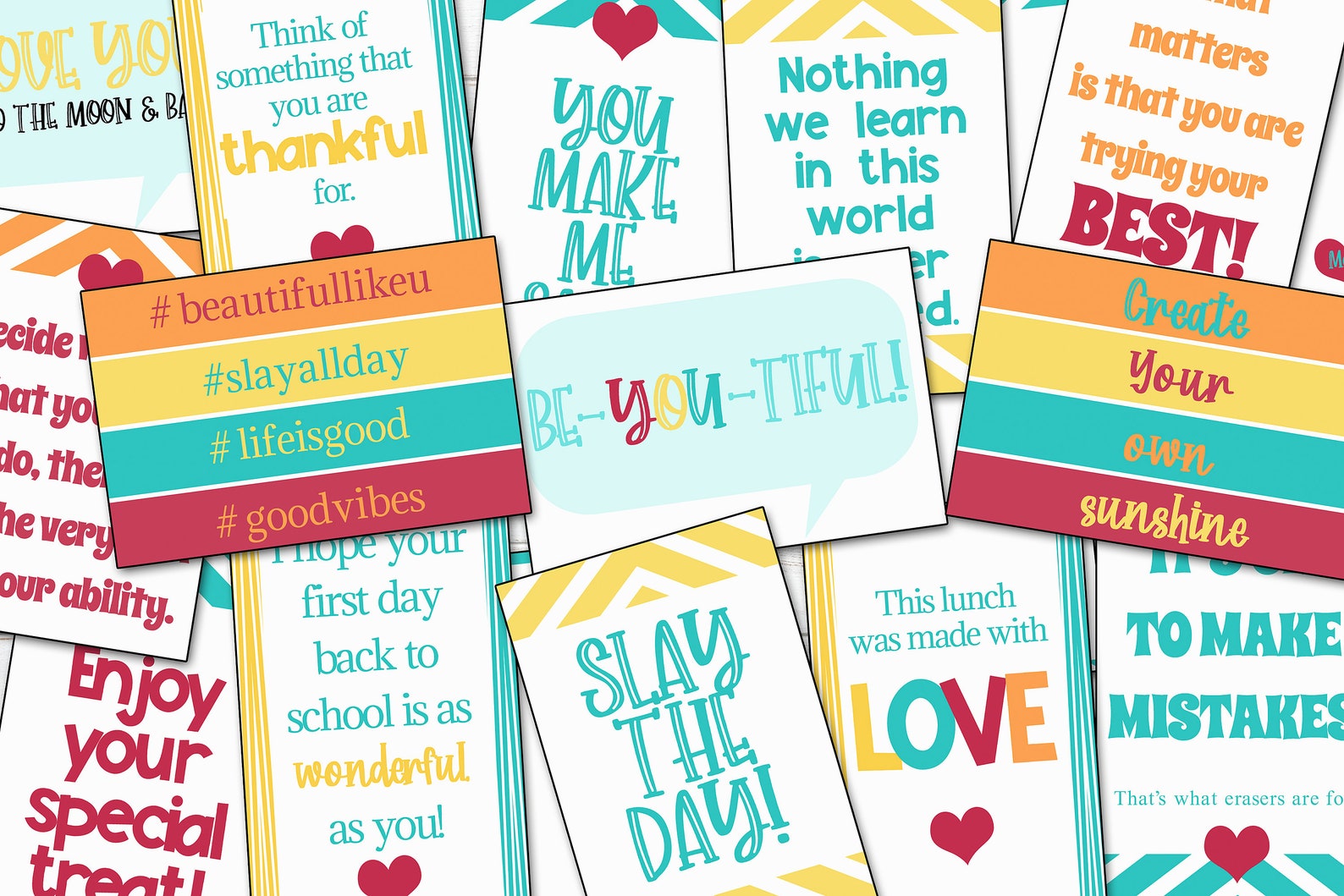 Printable Lunchbox Love Notes for Kids, Positive School Notes From Mom ...
