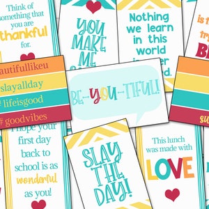 Printable Lunchbox Love Notes for Kids, Positive School Notes From Mom ...