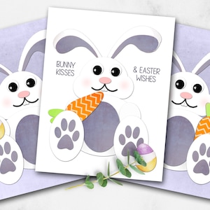 Make Your Own Easter Bunny Craft Template for Kids, DIY Spring Art ...
