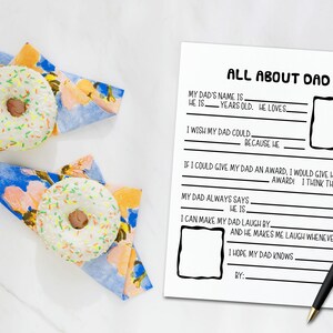 All About Dad, Printable Father's Day Interview, Personalized Birthday ...