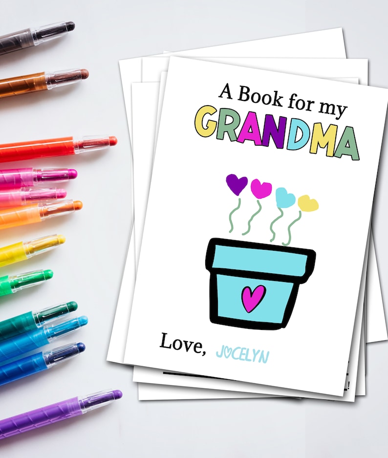 Printable Grandma Book Personalized Birthday Gift From - Etsy