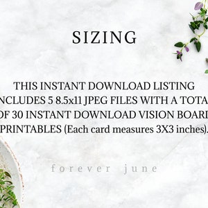 Vision Board Printables, Planner Cards With Inspirational Quotes ...