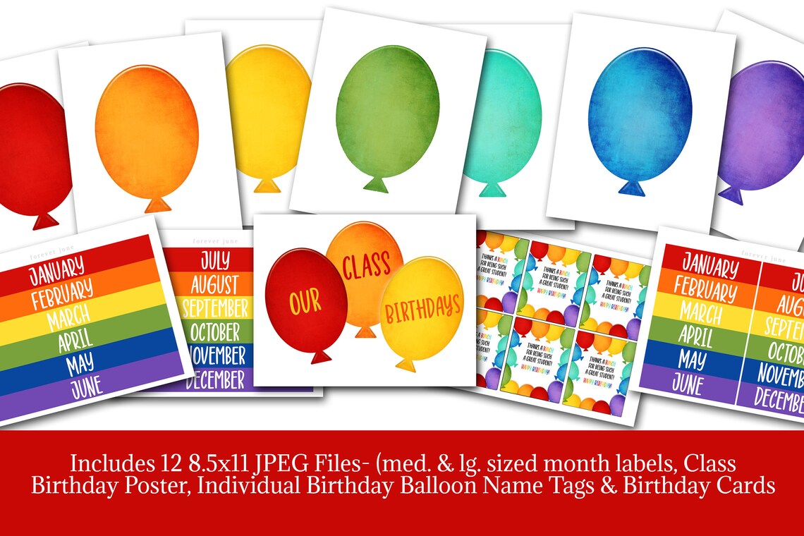 Class Birthday Display Printable Classroom Decor Birthday - Etsy Canada