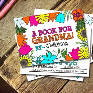 Printable Grandma Book From Grandkids, Unique Birthday Gifts From Child ...