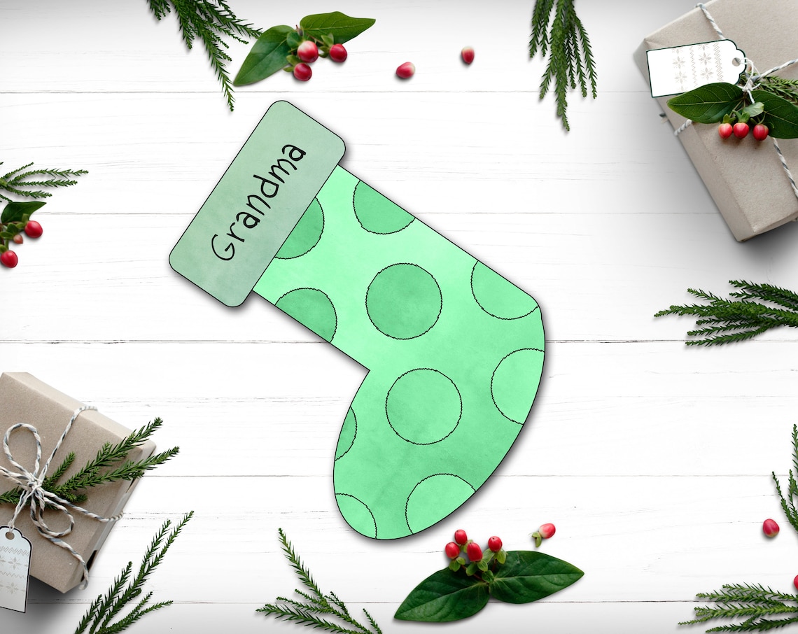 Printable Christmas Crafts for Kids Stocking Coloring Pages | Etsy