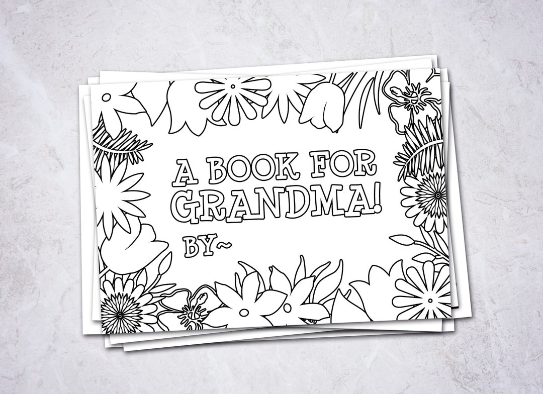 Printable Grandma Book From Grandkids, Unique Birthday Gifts From Child ...