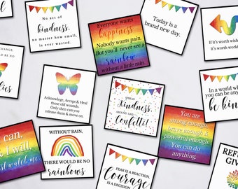 Printable Quote Cards for Children Kids Kindness Cards | Etsy Canada