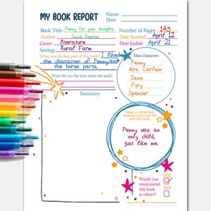 Printable Book Report, Classroom Printables, Resources for Teachers ...