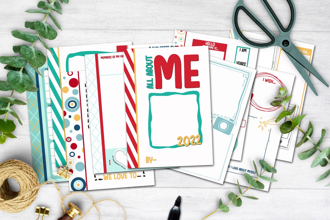 Printable All About Me Book Instant Download DIY Craft Kit - Etsy Canada