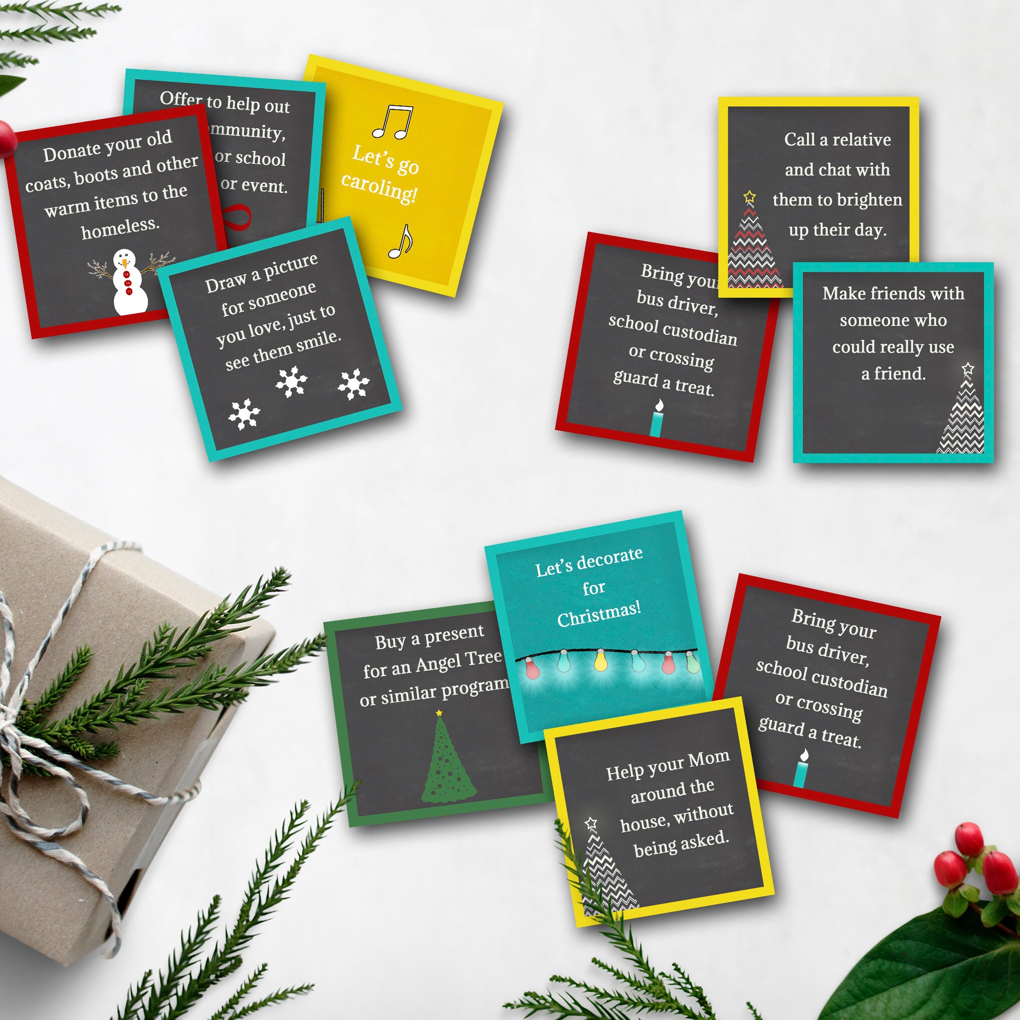 Random Acts of Kindness Cards Countdown to Christmas Small | Etsy Canada
