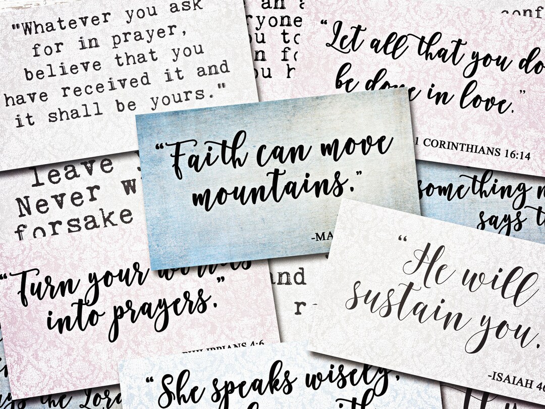 Printable Scripture Cards, Bible Journaling Printables, Prayer Pocket ...