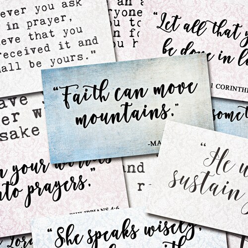 Printable Scripture Cards Bible Journaling Printables Prayer | Etsy