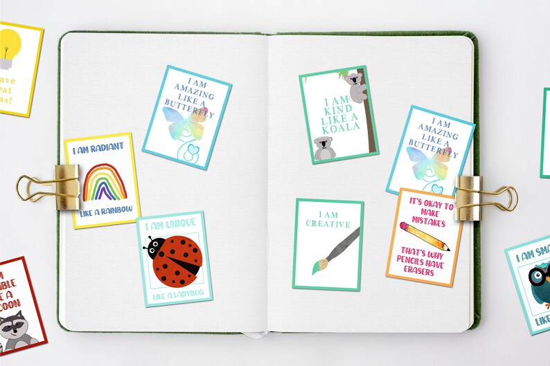 Positive Affirmation Cards for Kids Printable Lunchbox Notes - Etsy