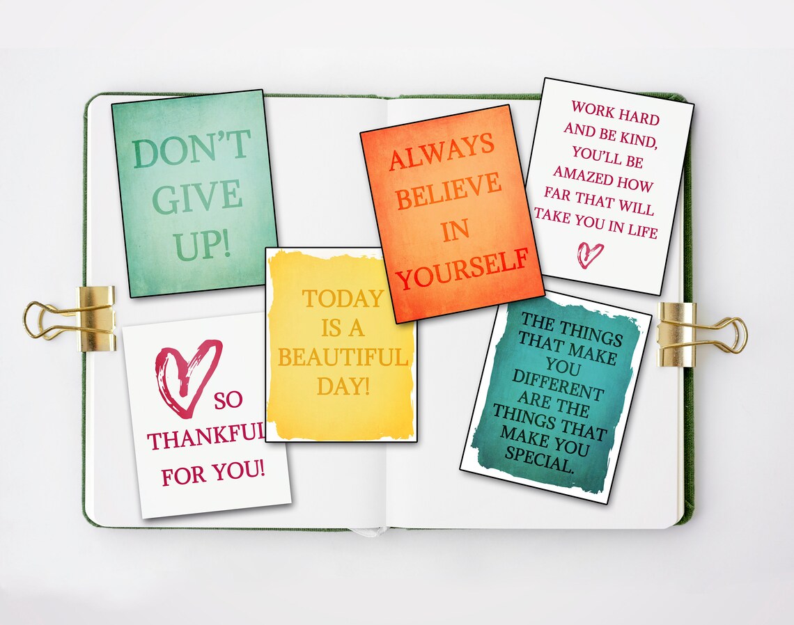 Printable Lunchbox Notes, Kids Kindness Cards, Positive Affirmation ...