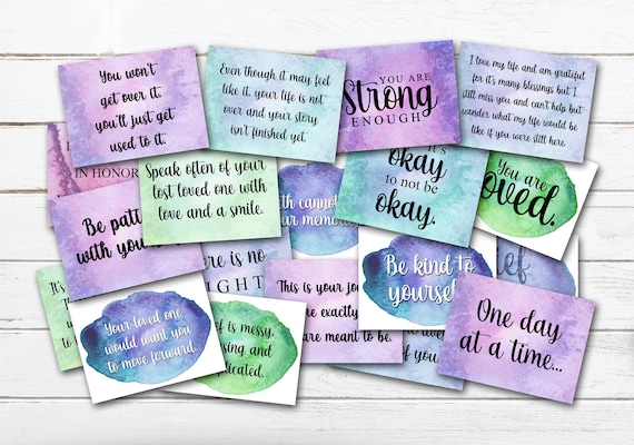 Grief Affirmation Cards Printable Therapy Cards With Grief - Etsy UK