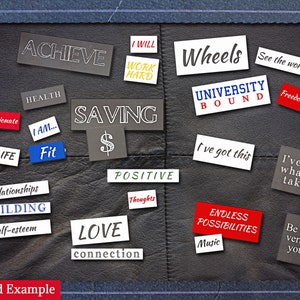 Vision Board Kit for Teens, Dream Board Words, 2022 Vision Board Set ...