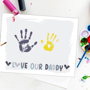 Printable Handprint Crafts for Kids, Daddy Fathers Day Gift From ...