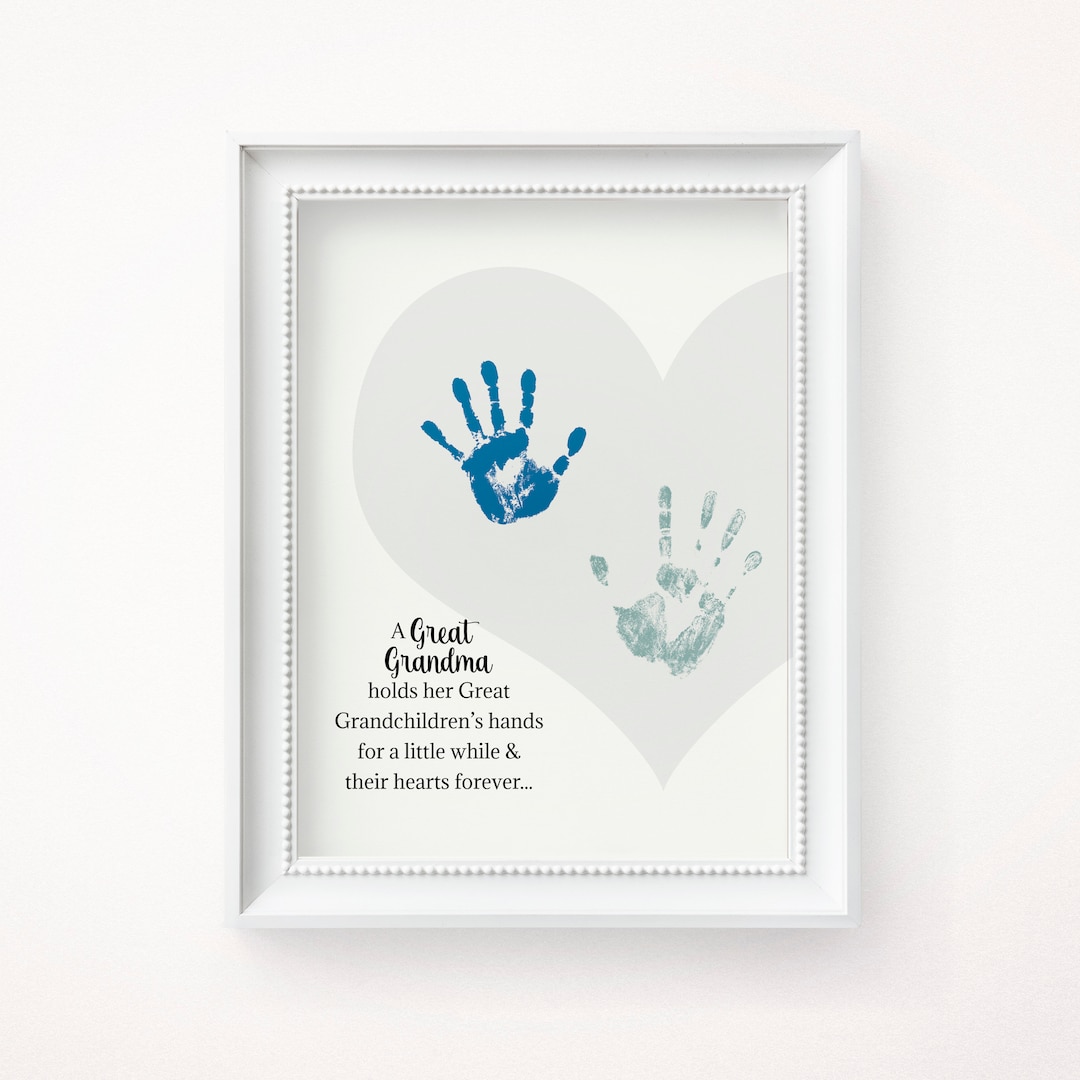 Great Grandma Gifts, Handprint Gift, Personalized Birthday Cards ...