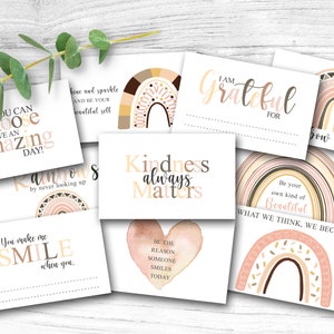 Printable Lunchbox Notes. Kids Kindness Cards, Back to School Notes ...