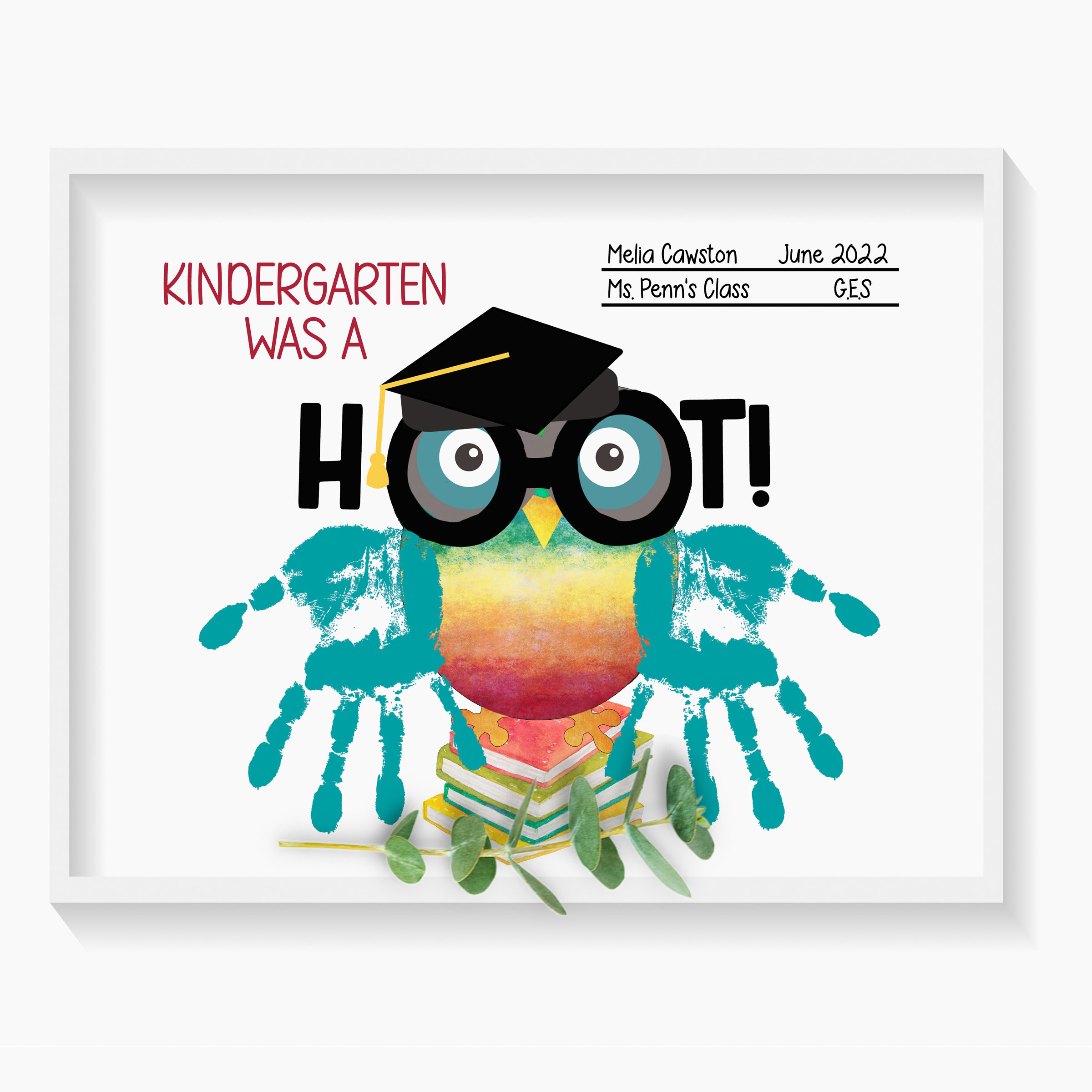 Kindergarten Diploma DIY Handprint Art End of Year Craft - Etsy