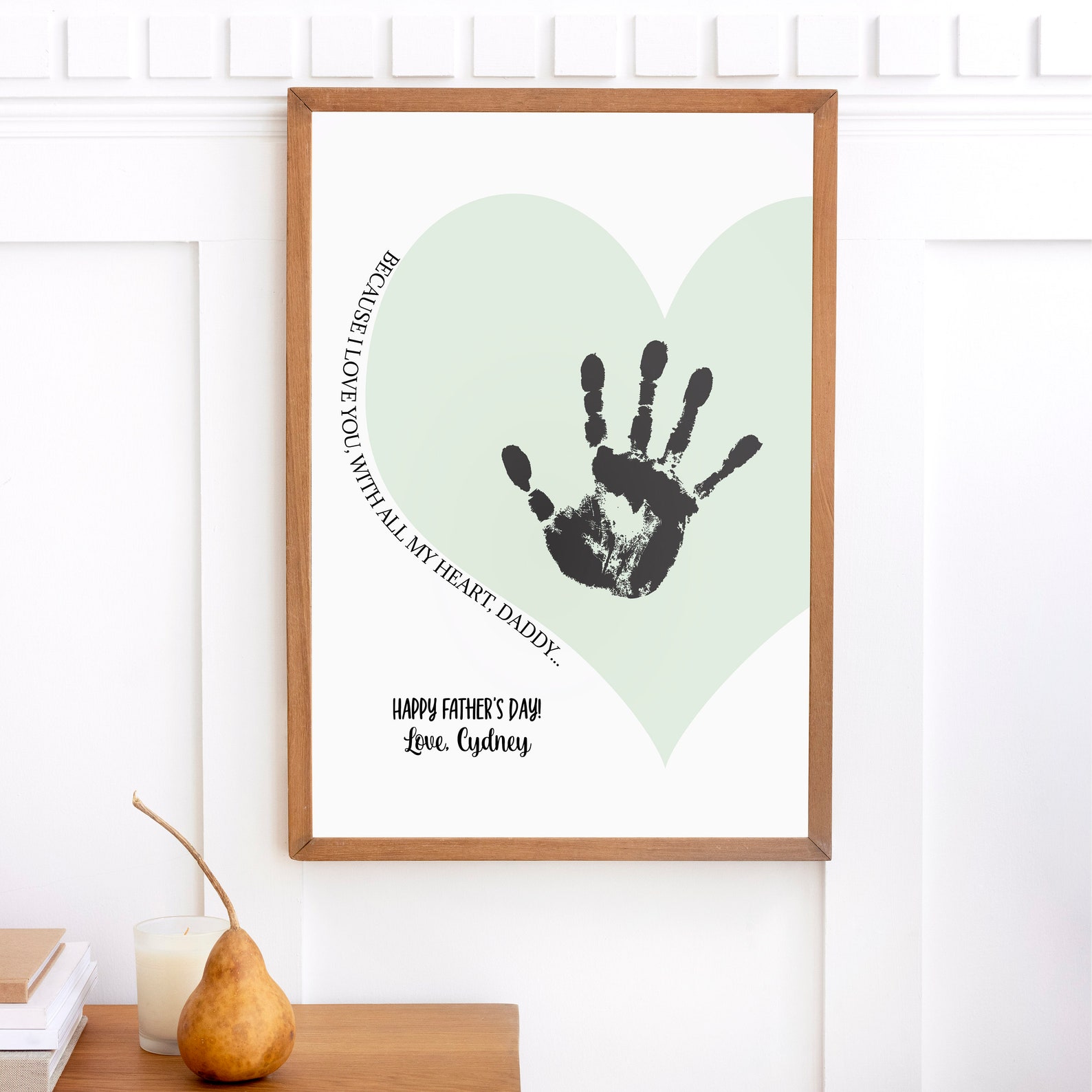 Personalized Handprint Gift Fathers Day Crafts for Grandpa | Etsy