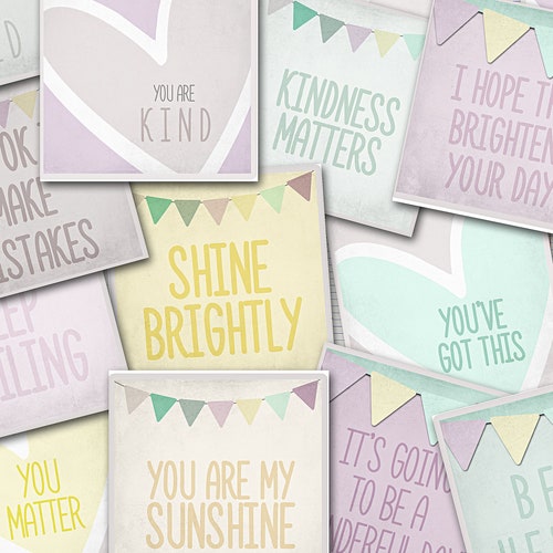 PRINTABLE AFFIRMATION CARDS Self Love Encouragement Instant - Etsy