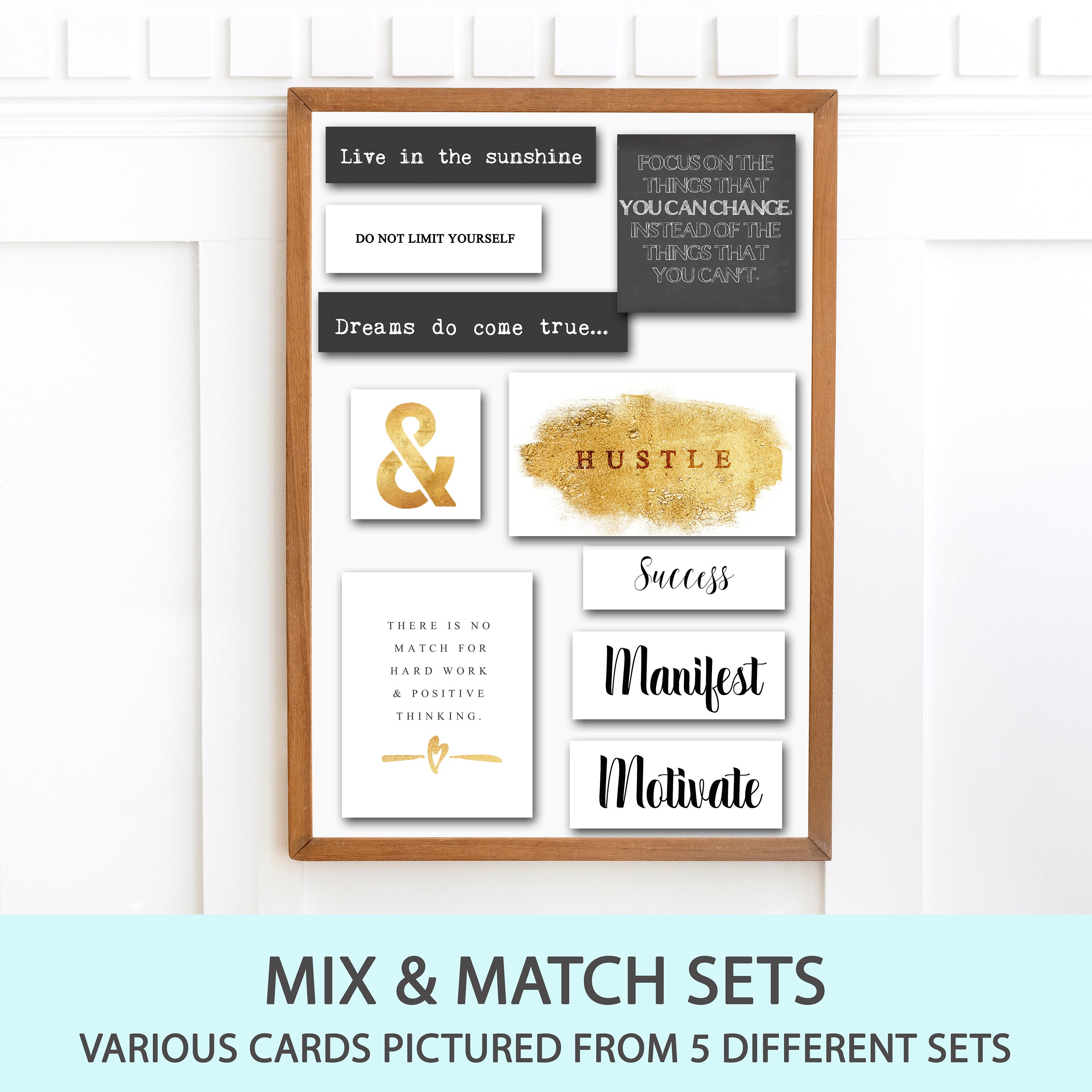 Vision Board Kit, Manifest Board, Vision Board Printables, Motivational ...