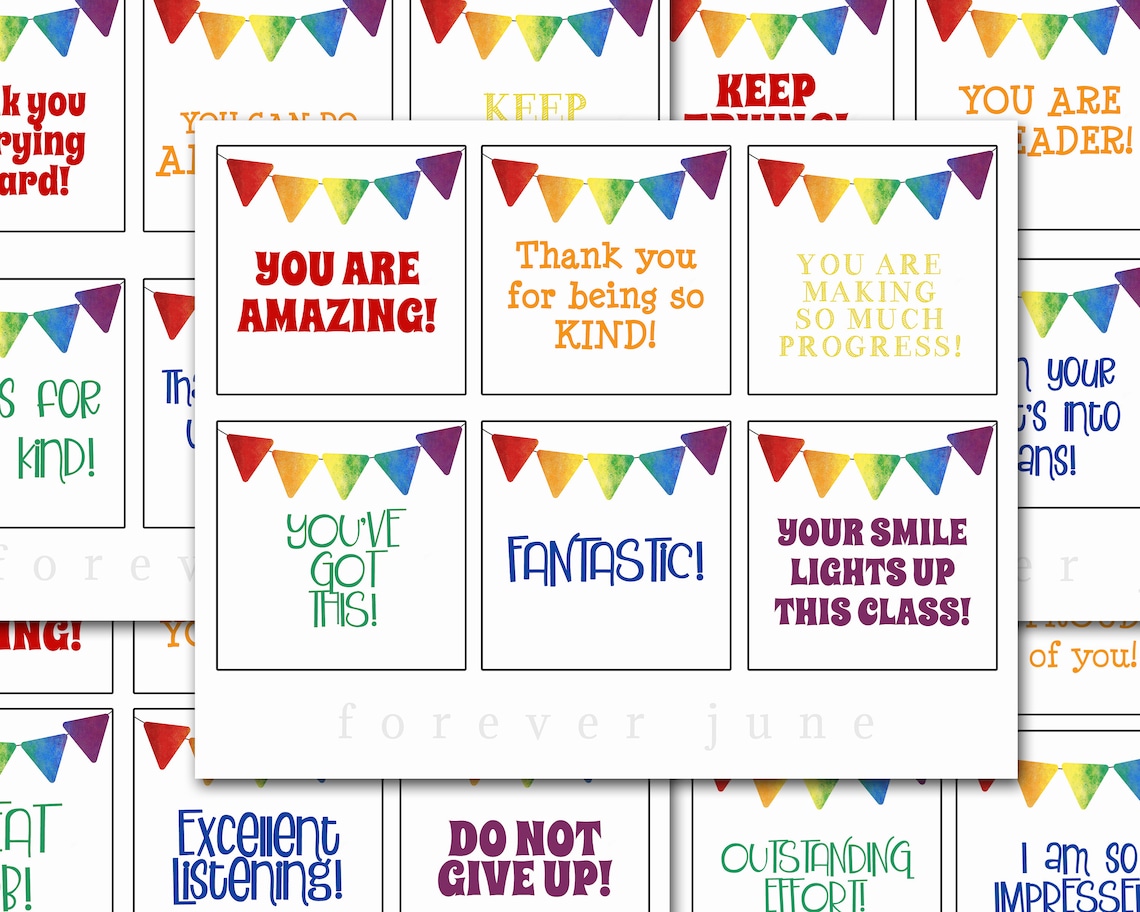 Printable Teacher Notes, Back to School Printable, Positive ...