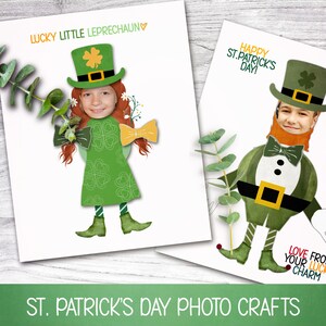 St. Patrick's Day Photo Crafts for Kids, DIY Leprechaun Art, March ...