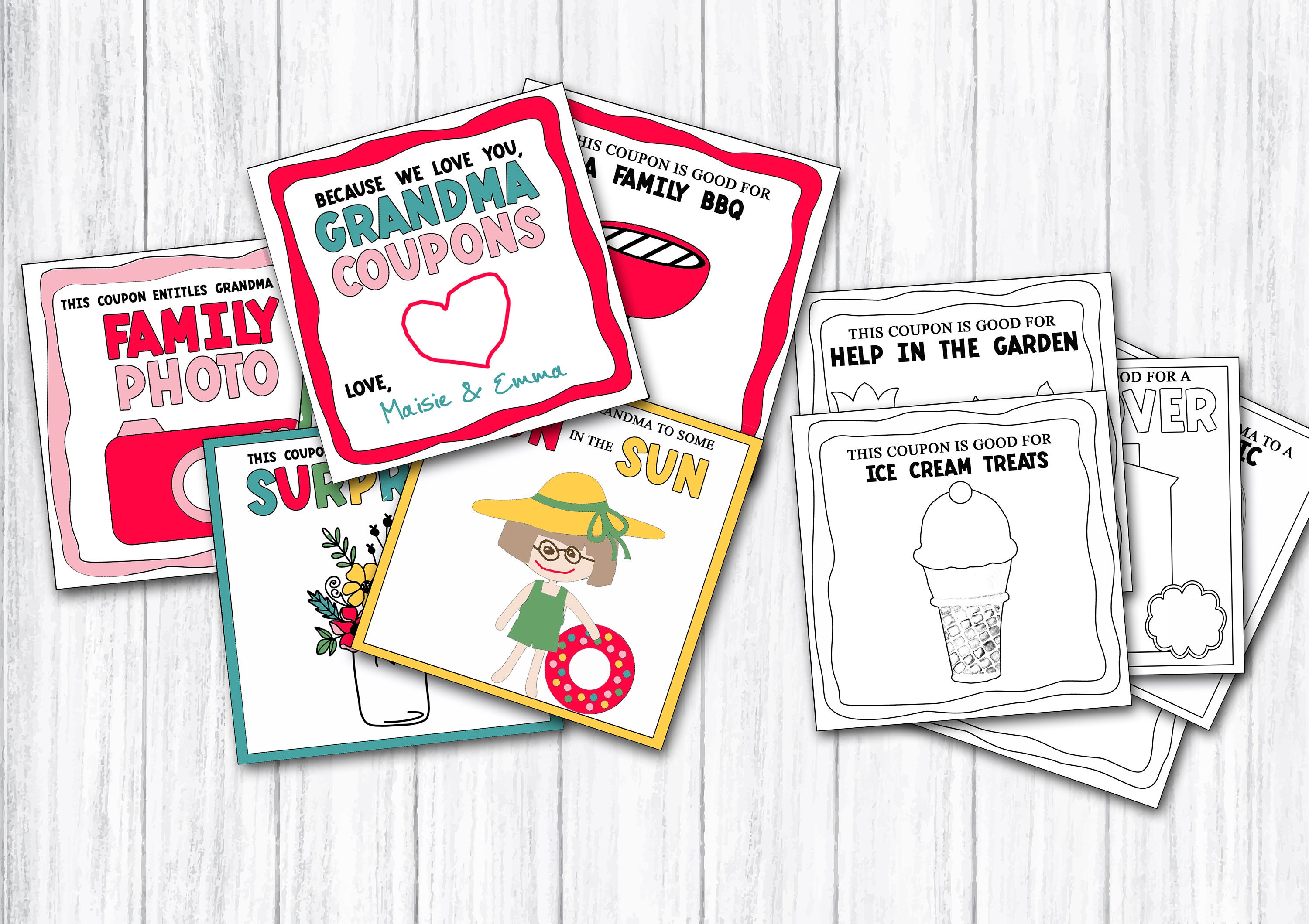 Printable Coupon Book For Grandma Mother s Day Gift From Etsy Canada