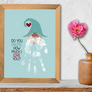 Gnome Handprint Craft for Kids, Valentine's Day Gift for Daddy, Toddler ...