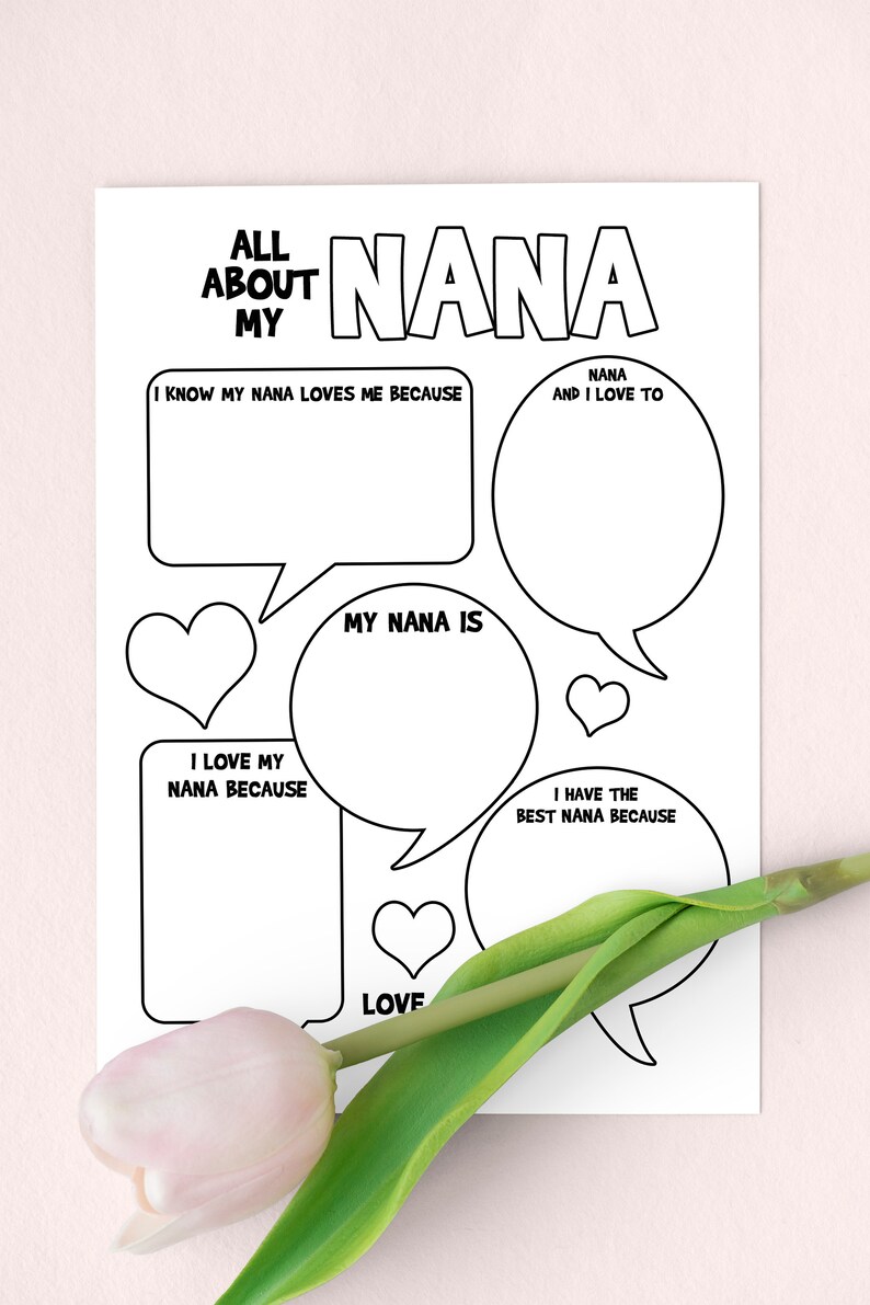 Printable Coloring Cards for Kids Nana Card Best - Etsy