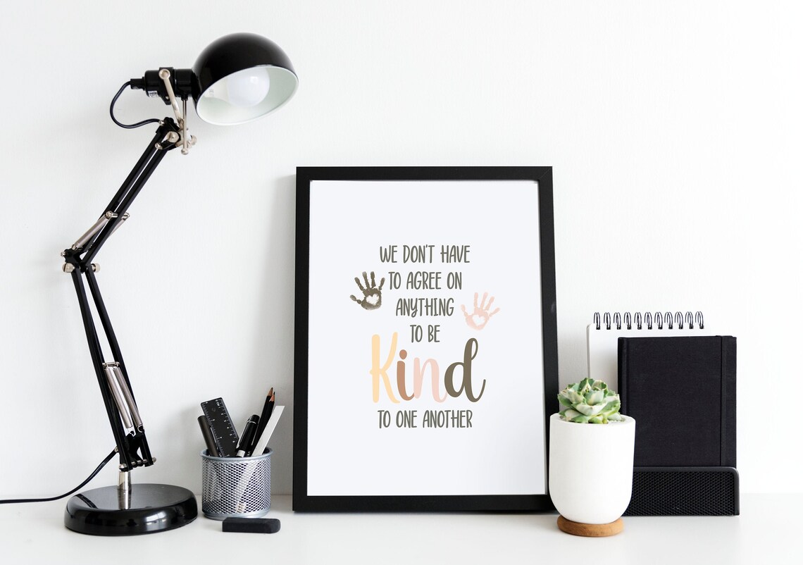 Printable Diversity Poster, Inclusion Artwork, Kindness Print ...