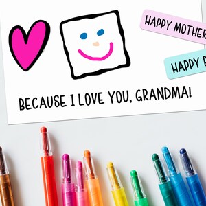 DIY Craft Kit for Kids, Unique Birthday Gift for Grandmother, Instant ...