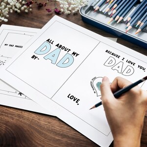 All About Dad Book, Printable Father's Day Craft Kit for Kids ...
