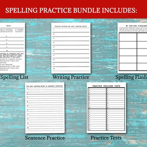 Printable Spelling Worksheets, Spelling Practice Kit, Homeschool ...
