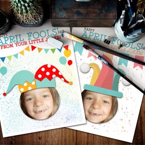 April Fools Photo Craft, DIY Toddler Art, Preschool Papercraft Activity ...