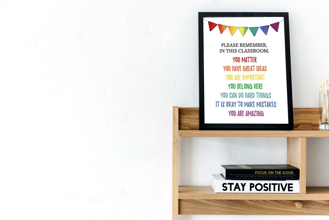 Motivational Classroom Decor Printable Sign for Teachers | Etsy