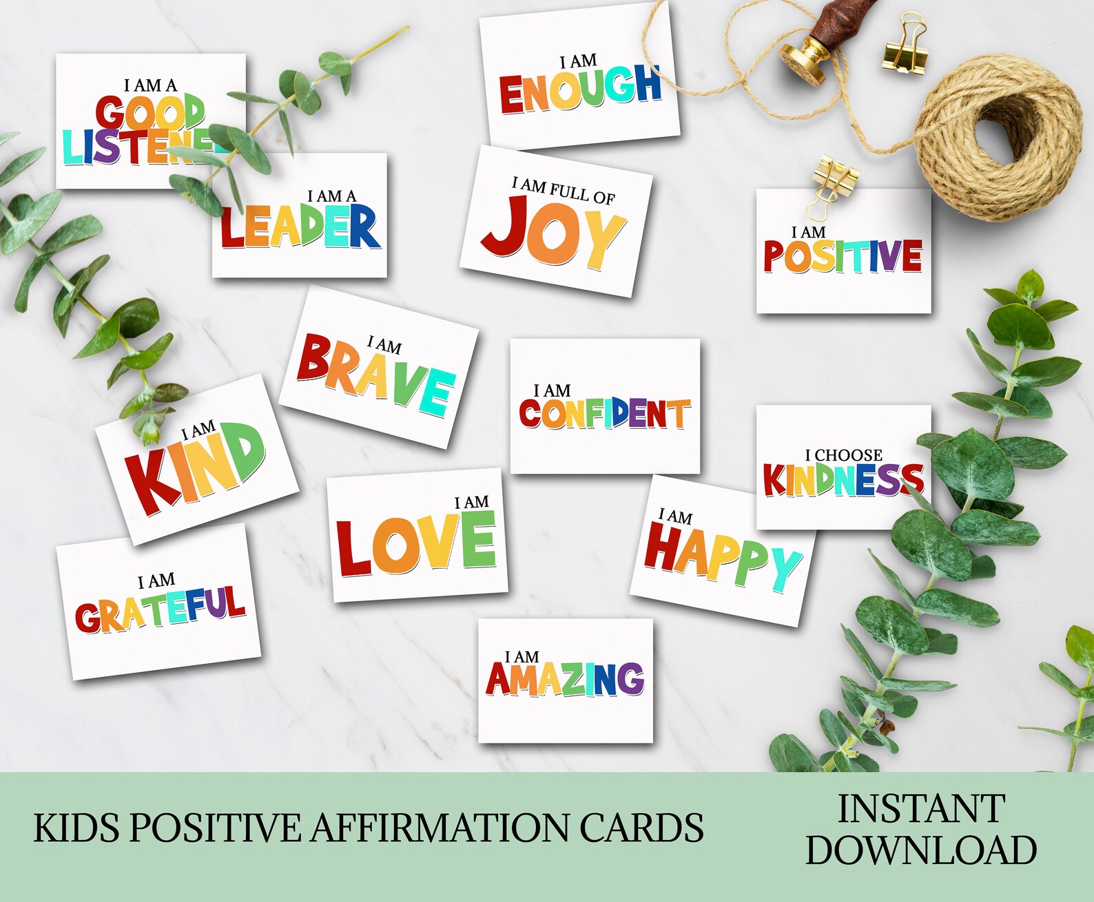 Kids Positive Affirmation Cards Downloadable Kindness Cards - Etsy Canada