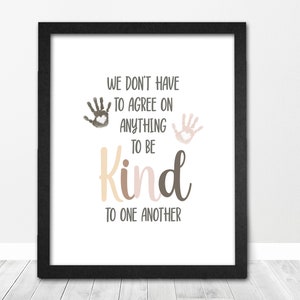 Printable Diversity Poster, Inclusion Artwork, Kindness Print ...