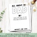 All About Dad Book, Printable Father's Day Craft Kit for Kids ...