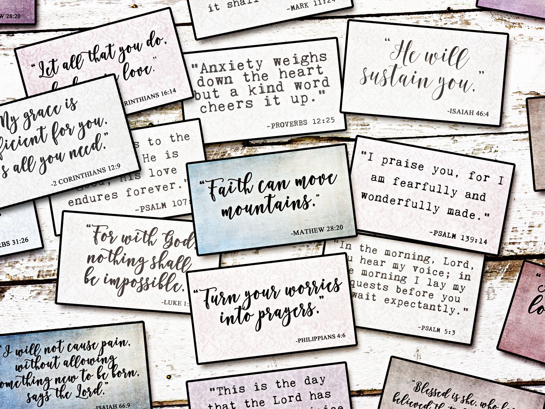 Printable Scripture Cards, Bible Journaling Printables, Prayer Pocket ...