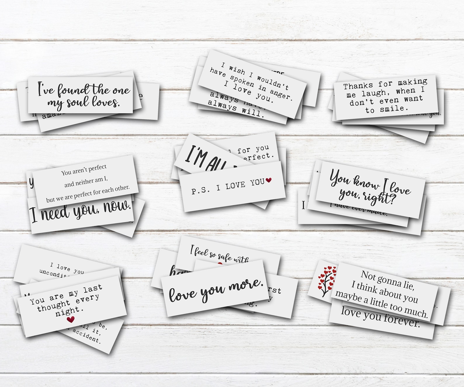 Printable Love Notes Romantic Mini Cards for Husband Unique | Etsy