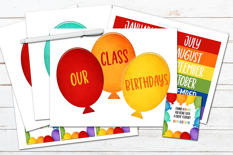 Class Birthday Display Printable Classroom Decor Birthday - Etsy Canada